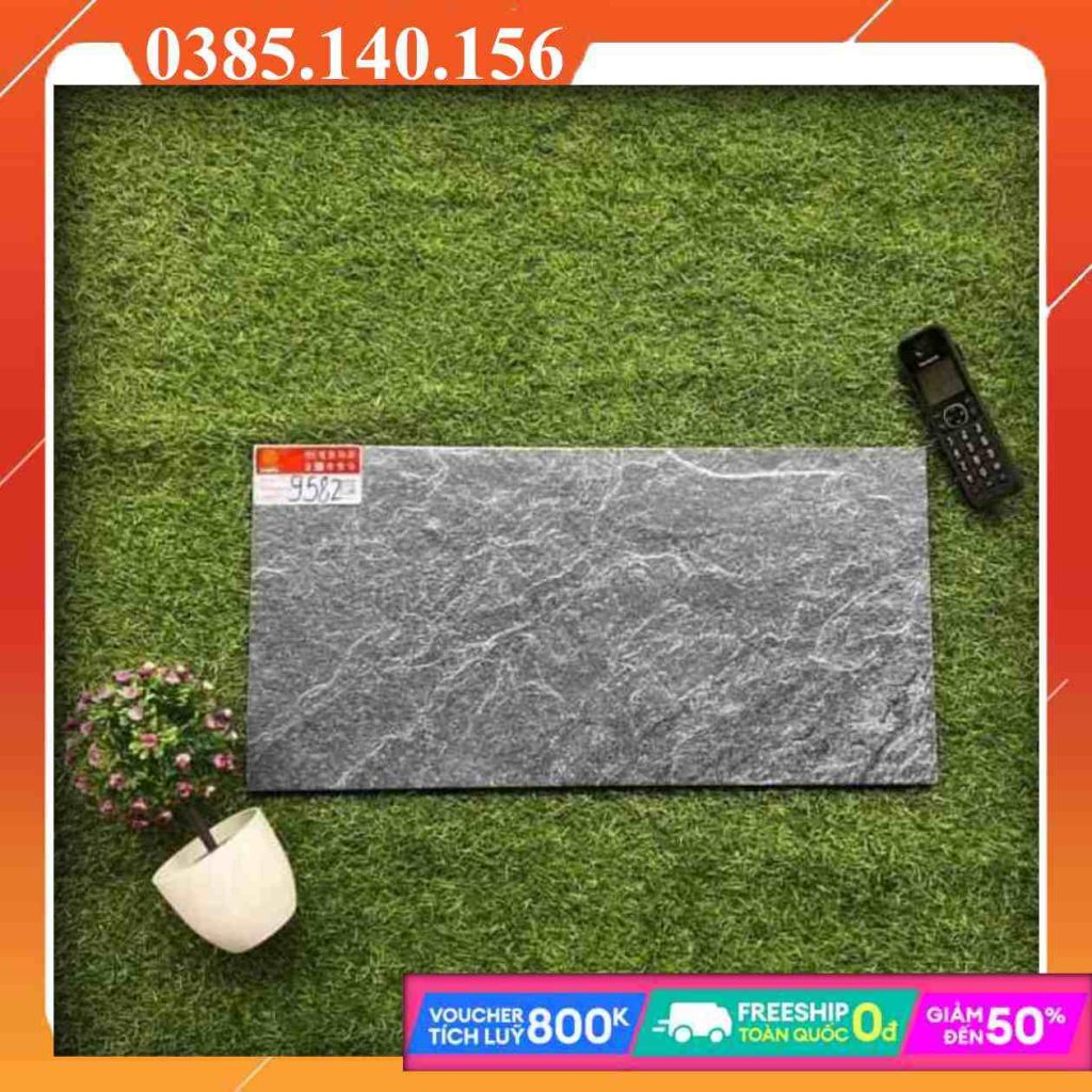 Gạch 30x60 Prime 9582 đá mờ tông xám lát sân nhà xe-gara
