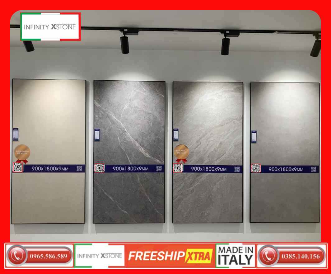 Gạch 90x180 Gamilla Xstone BNT91817 vân đá màu xám - Vinceramic
